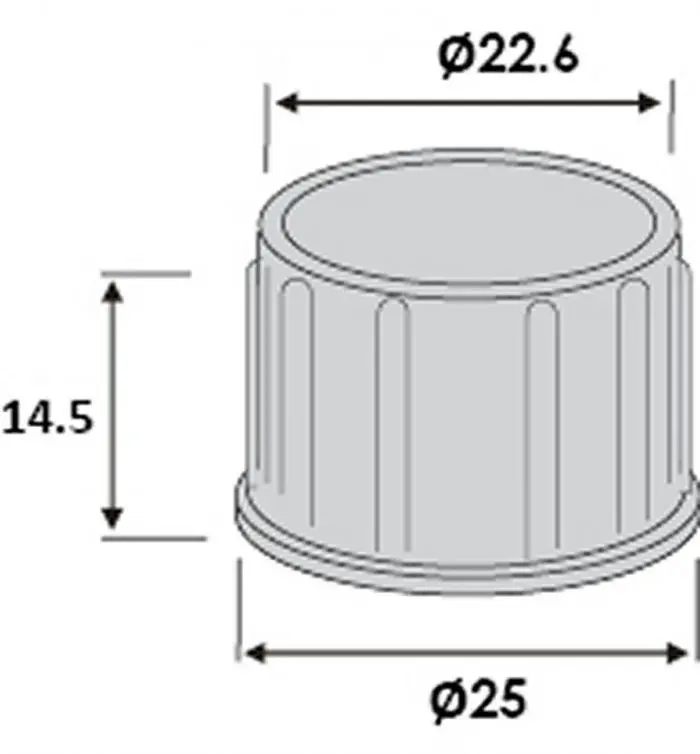 25mm round dimensions