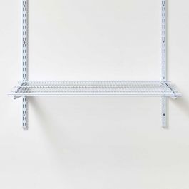 Double Slot Wallband Wire Shelf, White, 800mm x 405mm