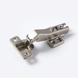 Hinge, Gelmar, Full Overlay 45°/110°, 0mm, 4 Hole Plate, Slide-On