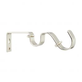Steel Rod Metal Bracket, Double, Silver, 25mm