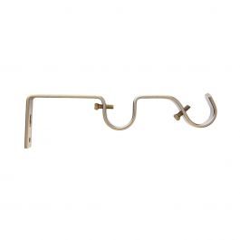Steel Rod Metal Bracket, Double, Bronze, 25mm