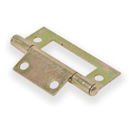 Flush Hinge, Yellow Passivate, 50mm