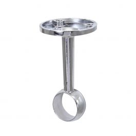 Rail Center Support, Round, Chrome Plated, 25mm