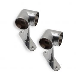 Rail Corner Bracket, Chrome Plated, 25mm, 2 Pieces
