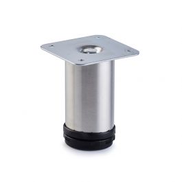 Round Leg, Adjustable, H100mm x 50mm, Stainless Steel