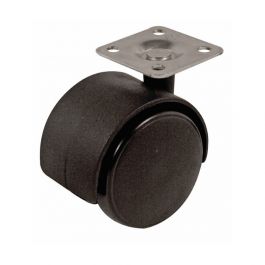 Twin Castor, with Square Plate, 40mm