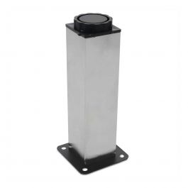 Square Leg, Adjustable, H150mm x 38mm, Stainless Steel