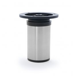 Top Adjustable Leg, H80mm x 50mm, Brushed Satin Nickel