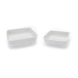 Colander Set, Plastic, 2 Pieces