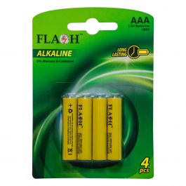 Flash Alkaline Batteries, AAA, 4 Pieces