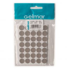 Hole Covers, Medium Grey, 12mm, 140 Pieces
