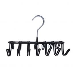 Tie Rack, Black/Chrome, 14 Hook