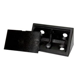 Corner Block with Cap, Black, 40 Pieces