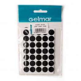 Hole Covers, Black, 12mm, 140 Pieces