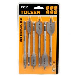 Wood Flat Drill Bit Set, 6 Pieces