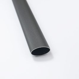 Oval Rail, Aluminium, Black, 2.5m