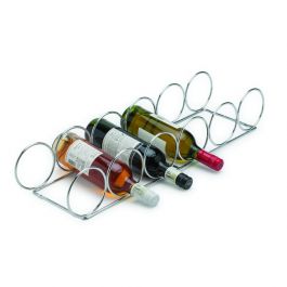 6 Wine Bottle Ring Holder, Chrome Plated