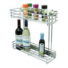 Side Mounted Pull Out, 2 Tier, Chrome Plated, 300 Unit