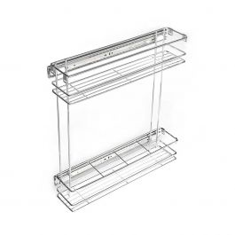 Side Mounted Pull Out, 2 Tier, Chrome Plated, 150 Unit