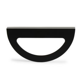 Half Moon Handle, Hollow, Black, 64mm