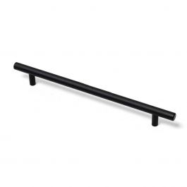 Steel Barrel Handle, Knurled, Black, 192mm
