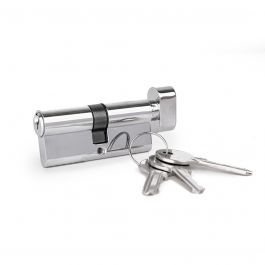 Cylinder Lock, Thumb Lock, Chrome Plated