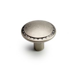 Ribbed Knob, Antique Pewter, 30mm