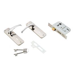 Yale 3 Lever Lock Set, Chrome Plated