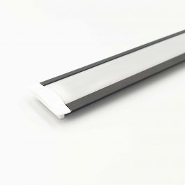 LED Profile, Recessed, Black, 17.5mm x 6.8mm x 2m