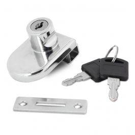 Glass Door Lock, Single Door, Chrome Plated