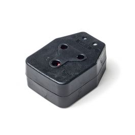 Double Janus Coupler, Rubber, 16Amp, 250Volt